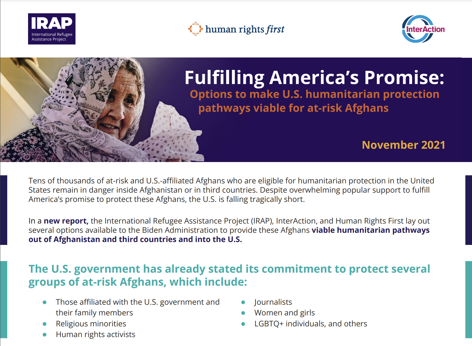 Fulfilling America’s Promise: Options to Make U.S. Humanitarian ...