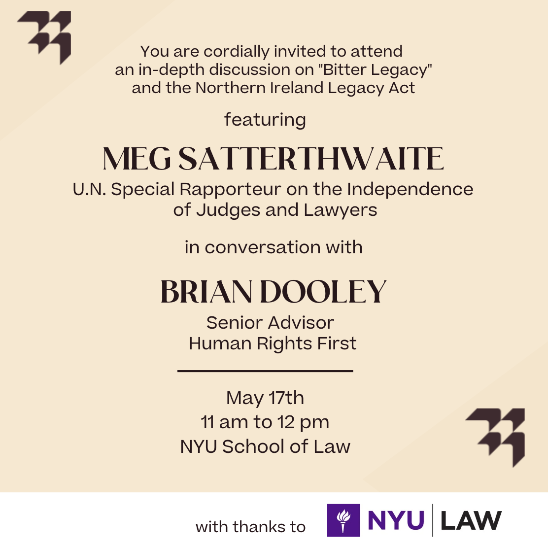 Special Engagement on "Bitter Legacy" report in New York - Human Rights ...